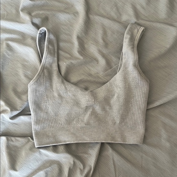 Tops | Ribbed Gray Crop Top | Poshmark